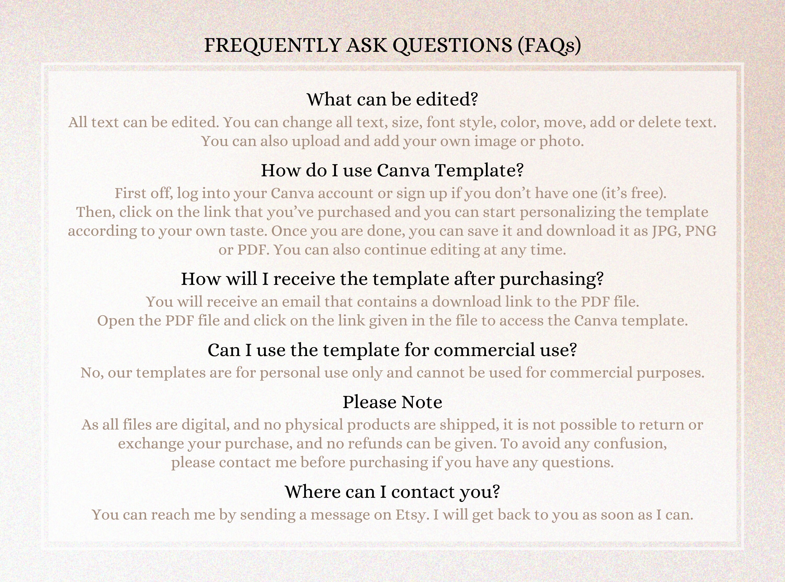 Canva Template | Wedding Invitation Template | Templat Kad Undangan ...