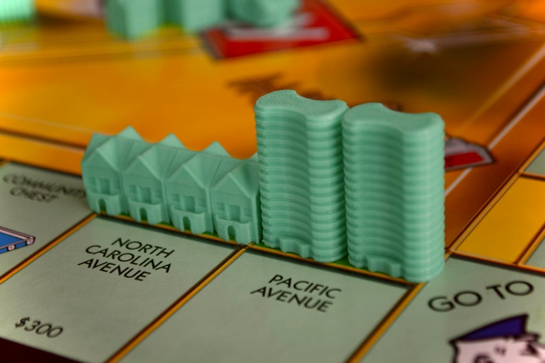 Monopoly House and Hotel Game Pieces - Etsy