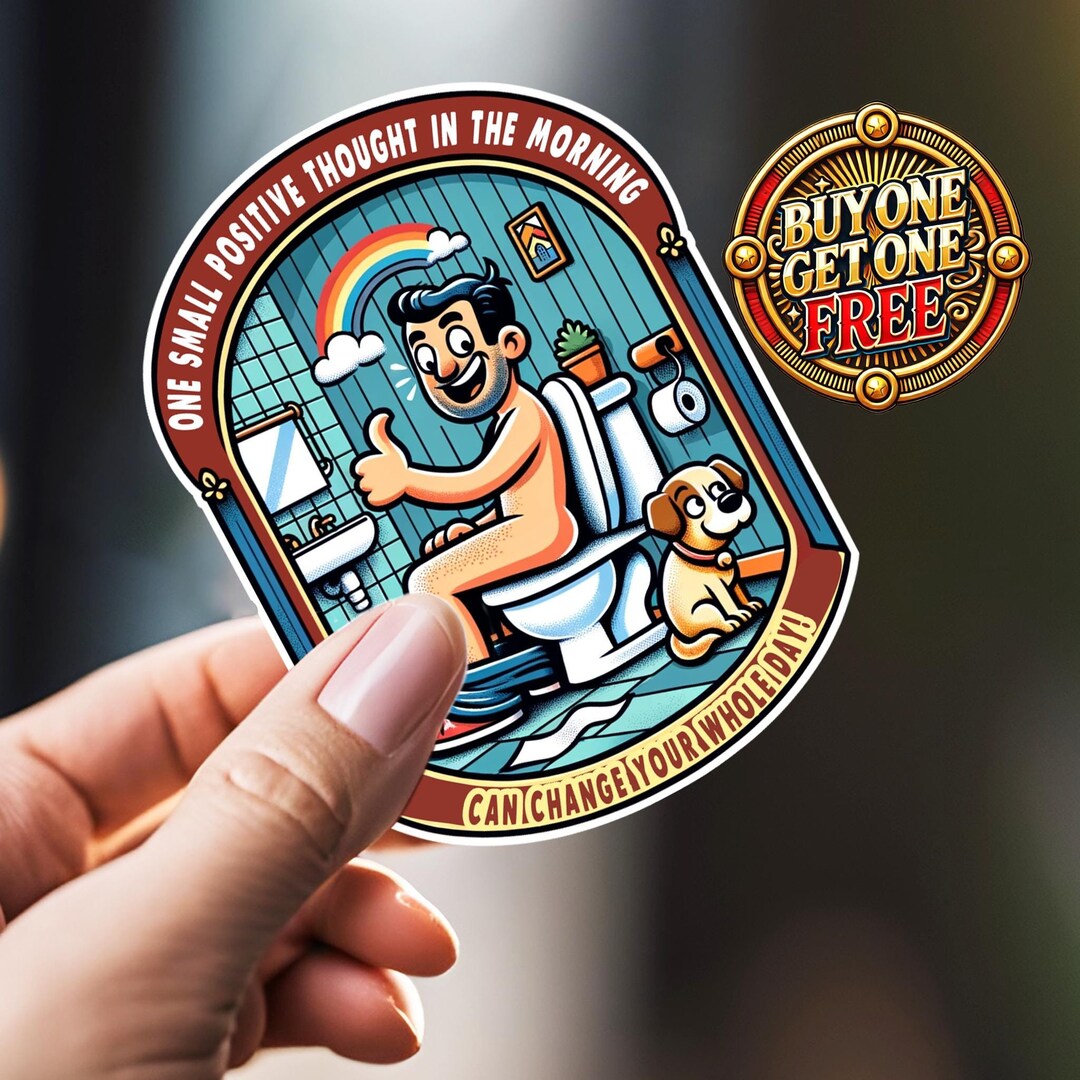 One Small Positive Thought Sticker, Good Attitude Sticker, Bathroom ...