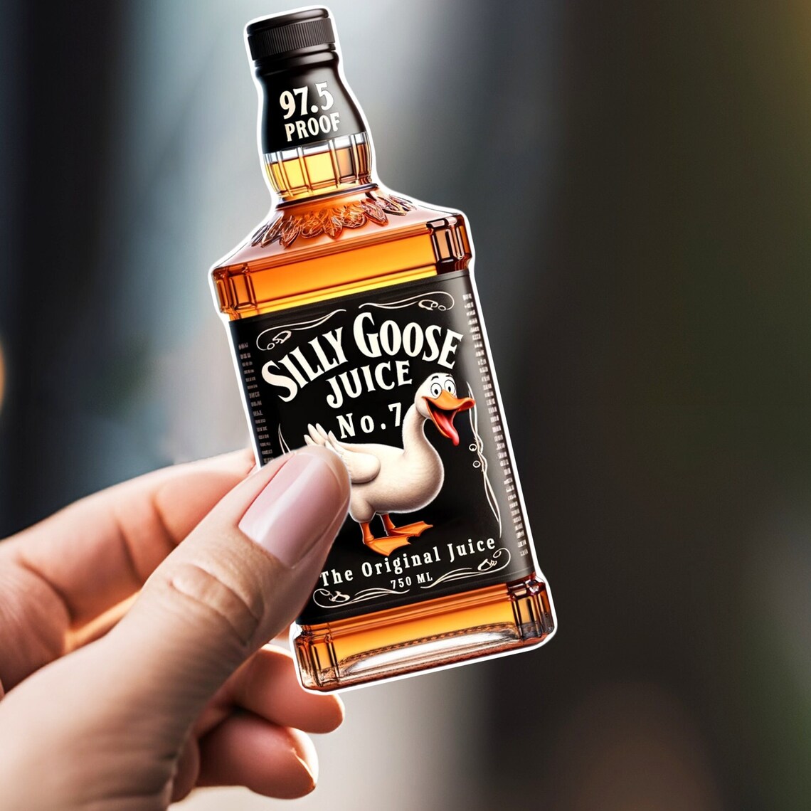 Silly Goose Juice Whiskey Sticker, Silly Goose Juice Sticker, Whiskey ...