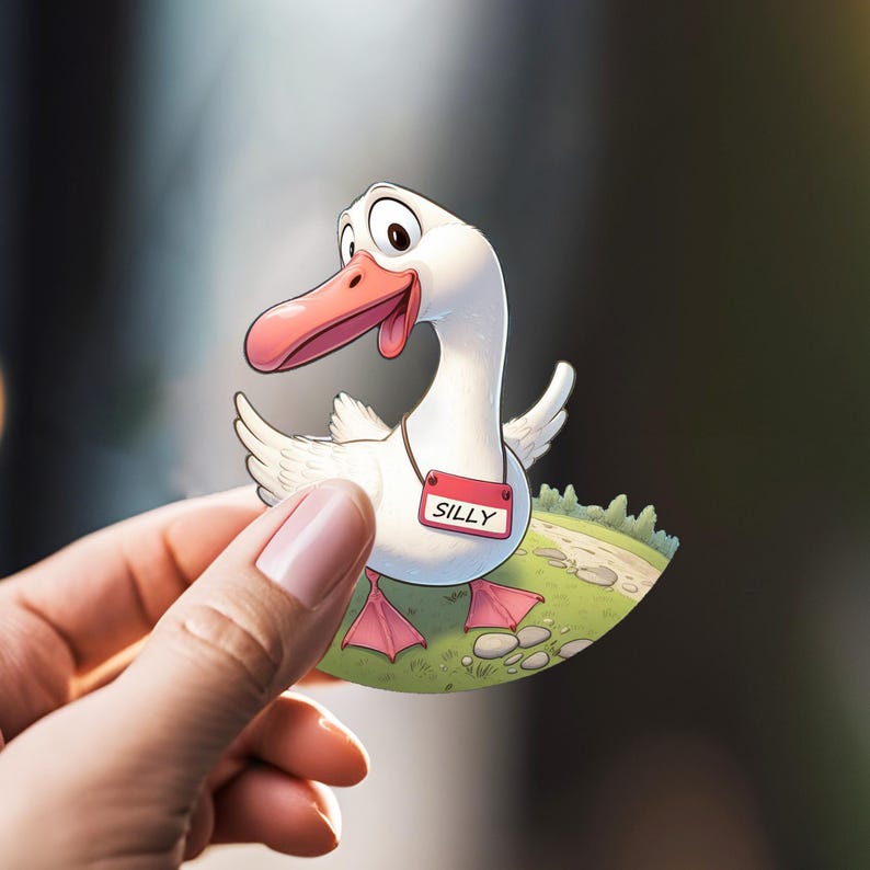 Silly Goose Sticker, Goose Stickers, Funny Goose Sticker, Farm Stickers ...
