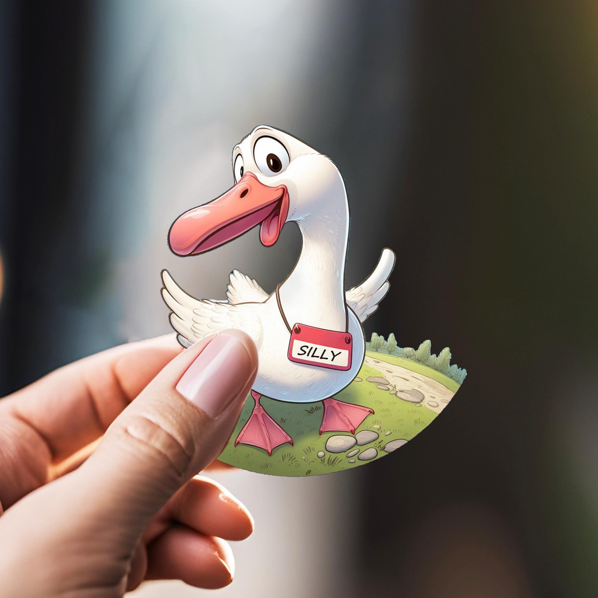 Silly Goose Sticker, Goose Stickers, Funny Goose Sticker, Farm Stickers ...
