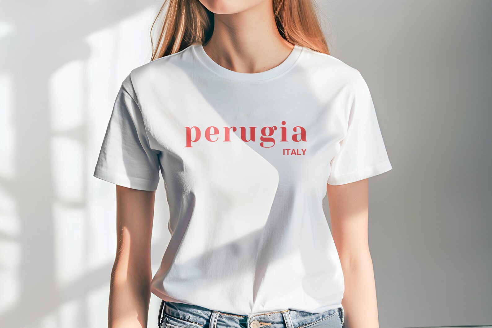 Perugia Italy Simple Word Italian City Design T-shirt Unisex Ultra ...