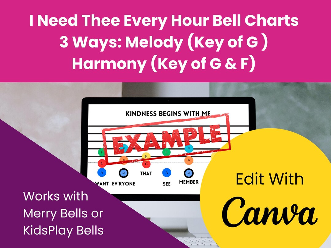 I Need Thee Every Hour Bell Chart | Kidsplay & Merry Bells (digital ...