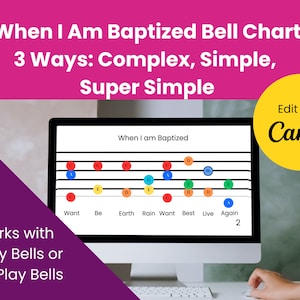 When I Am Baptized Bell Chart | Primary Singing Time | Merry Bells Hand ...