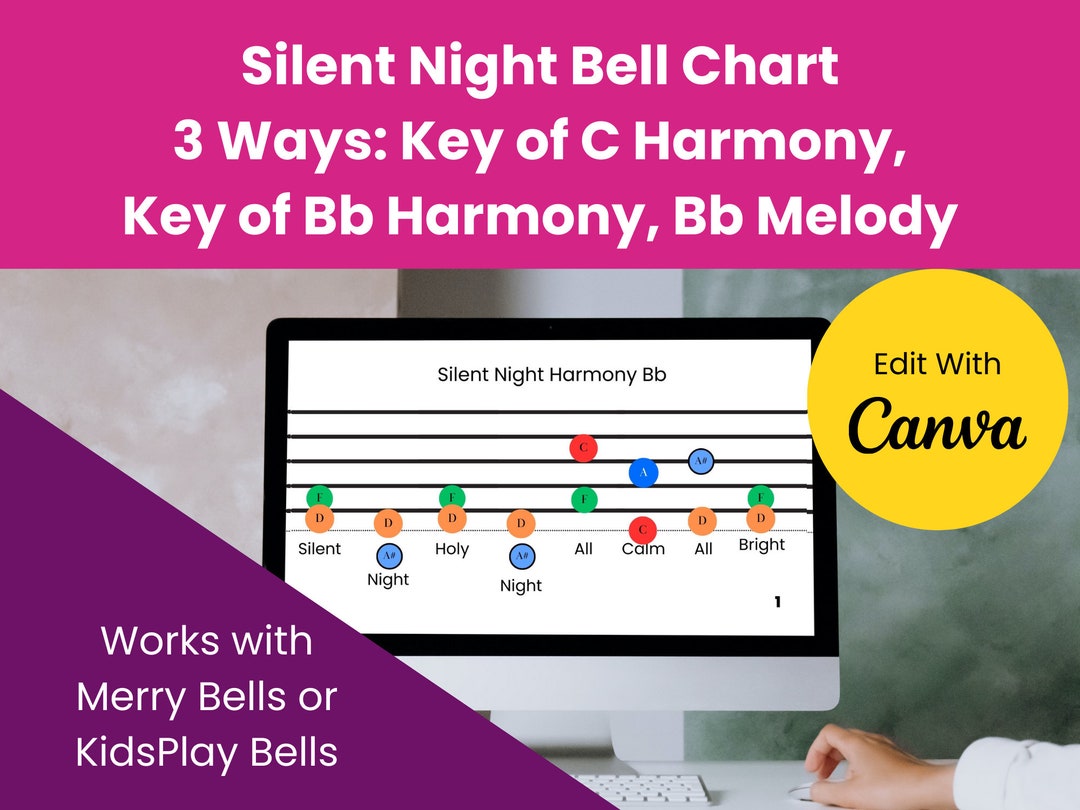 Silent Night Bell Chart | Primary Singing Time | Merry Bells Hand Bell Chart | Kidsplay Handbell ...