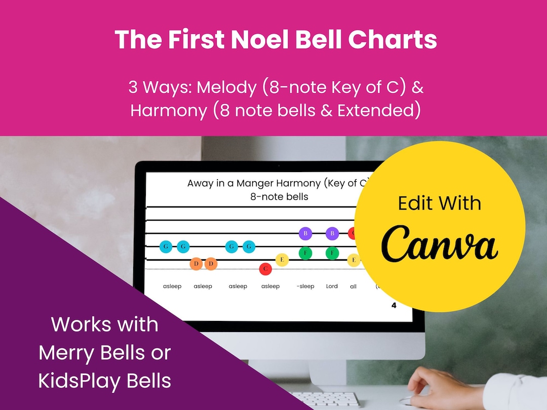The First Noel Bell Chart | Primary Singing Time | Merry Bells Hand ...