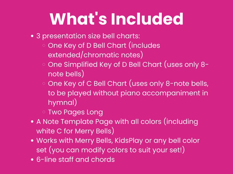 The Iron Rod Bell Chart Primary Singing Time Merry Bells - Etsy