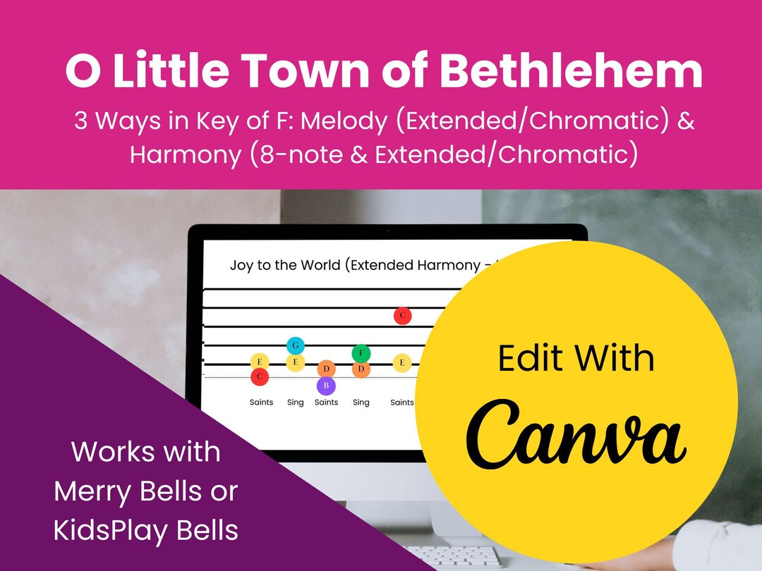 O Little Town of Bethlehem Bell Chart | Primary Singing Time | Merry ...