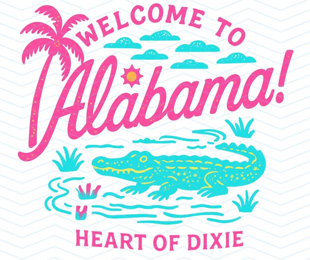 Alabama State Heart of Dixie Vintage State Design Download Sublimation ...