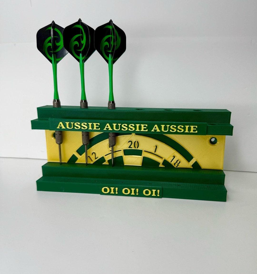 Wall Mountable / Upright - Dart Stand - Holds 4 Sets! Customisable Text ...