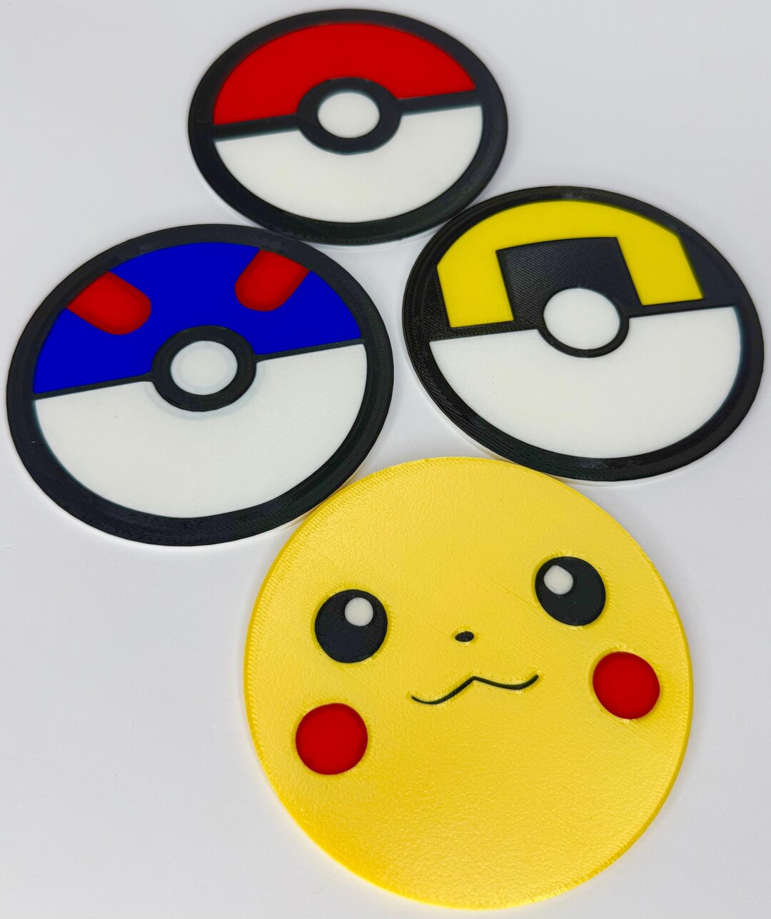 Pokemon Coaster Collection - Pokeball, Greatball, Ultraball, Masterball ...