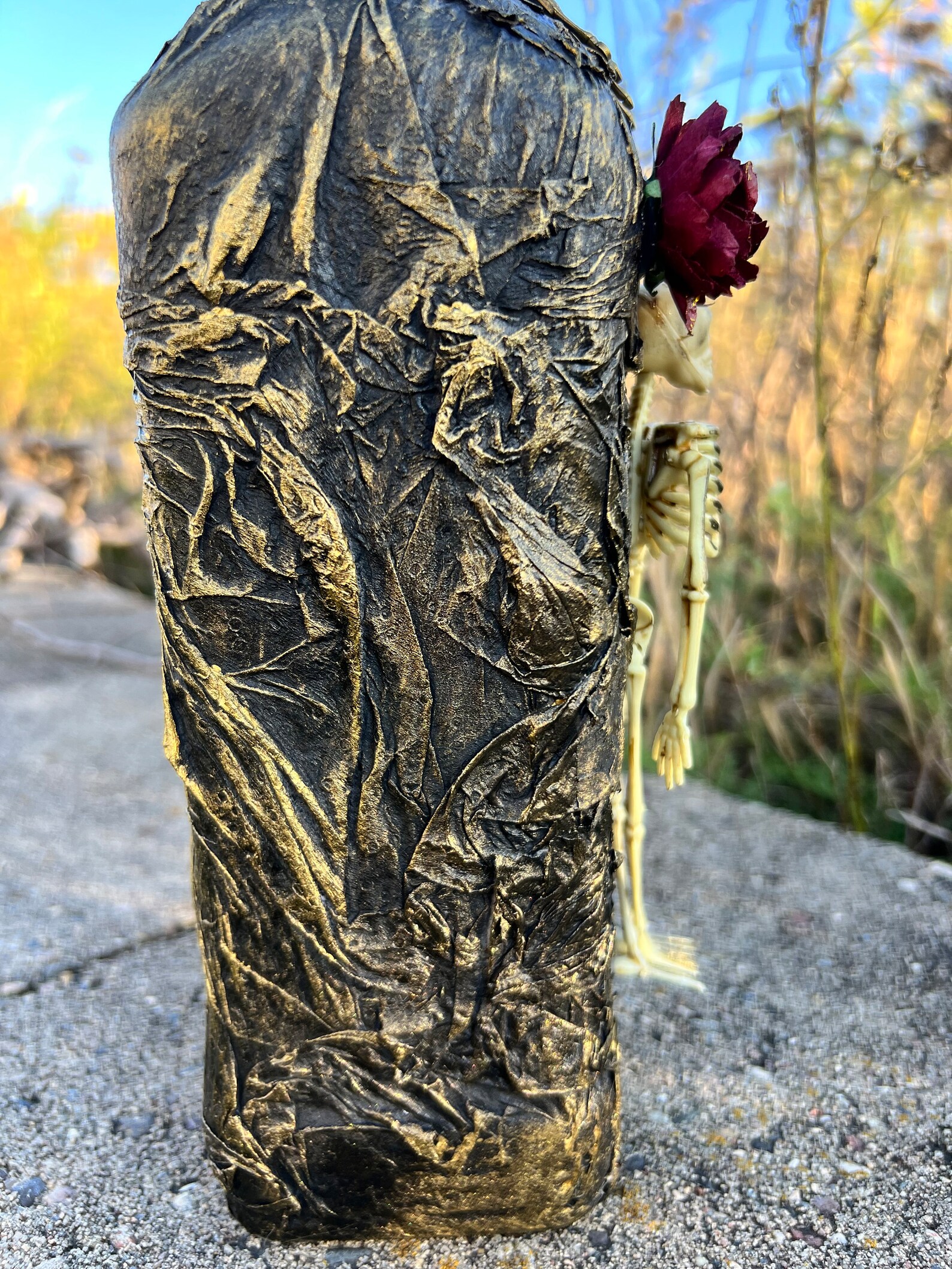 NEW Potion Mixed Media SKELETON Spell Bottle - Apothecary Jar, Recycled ...