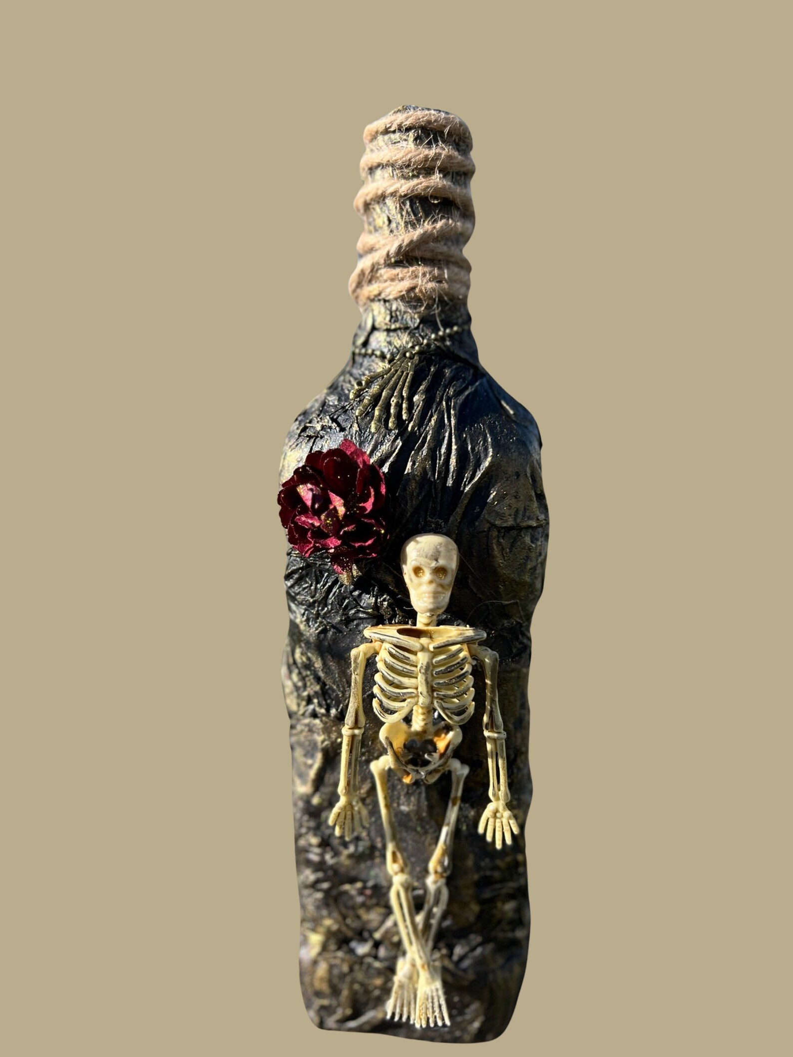 NEW Potion Mixed Media SKELETON Spell Bottle - Apothecary Jar, Recycled ...