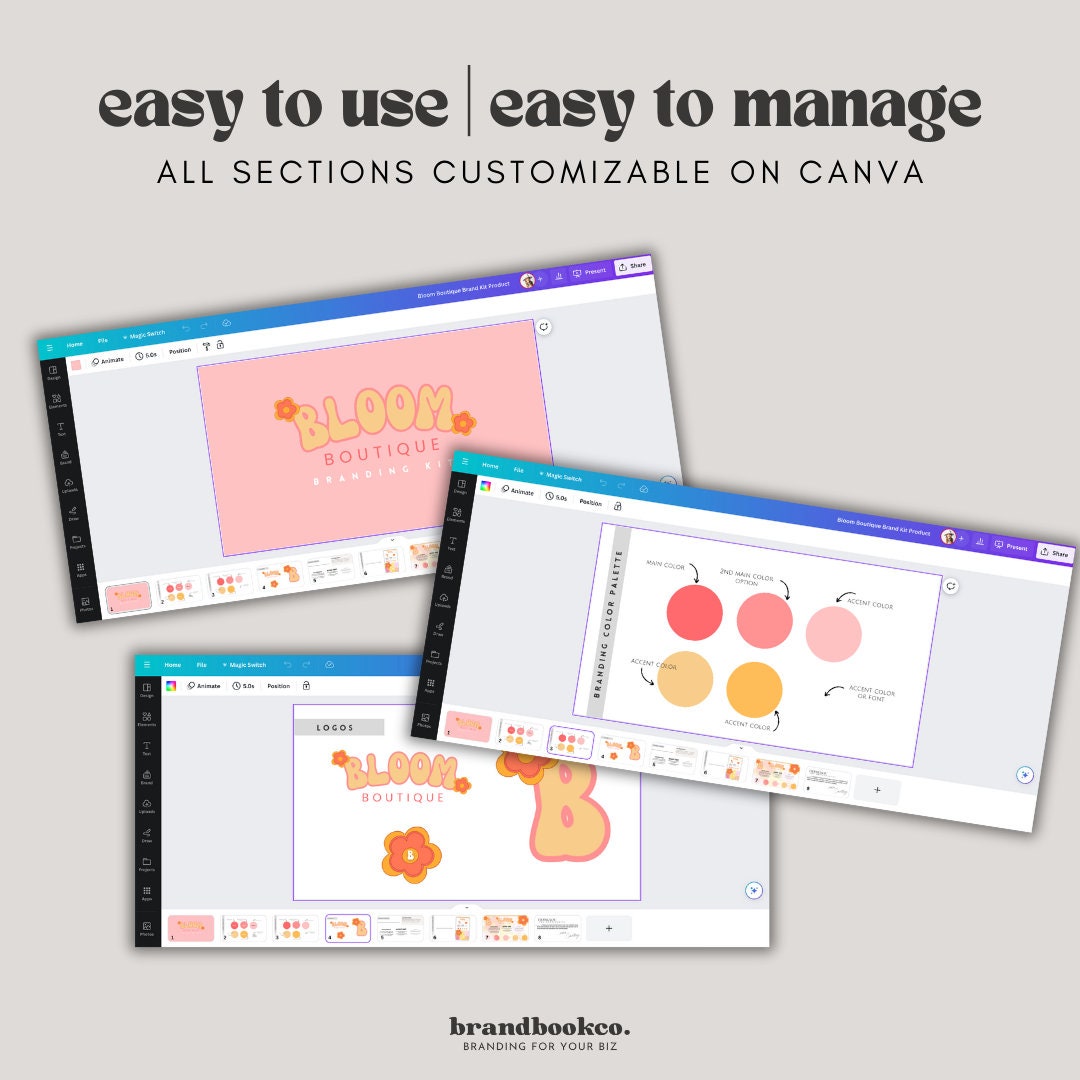 Customizable Mini Branding Kit - Bloom Boutique - Etsy