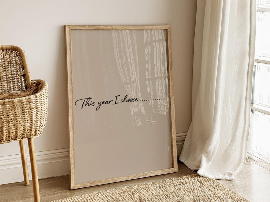 Vision Board Printable, 2026 New Year Intention Wall Art, Manifestation ...