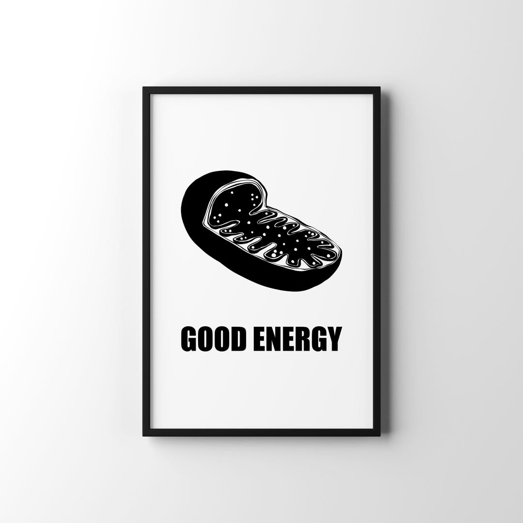 Motivation Quote Art Print Science Classroom Poster Good Energy ...