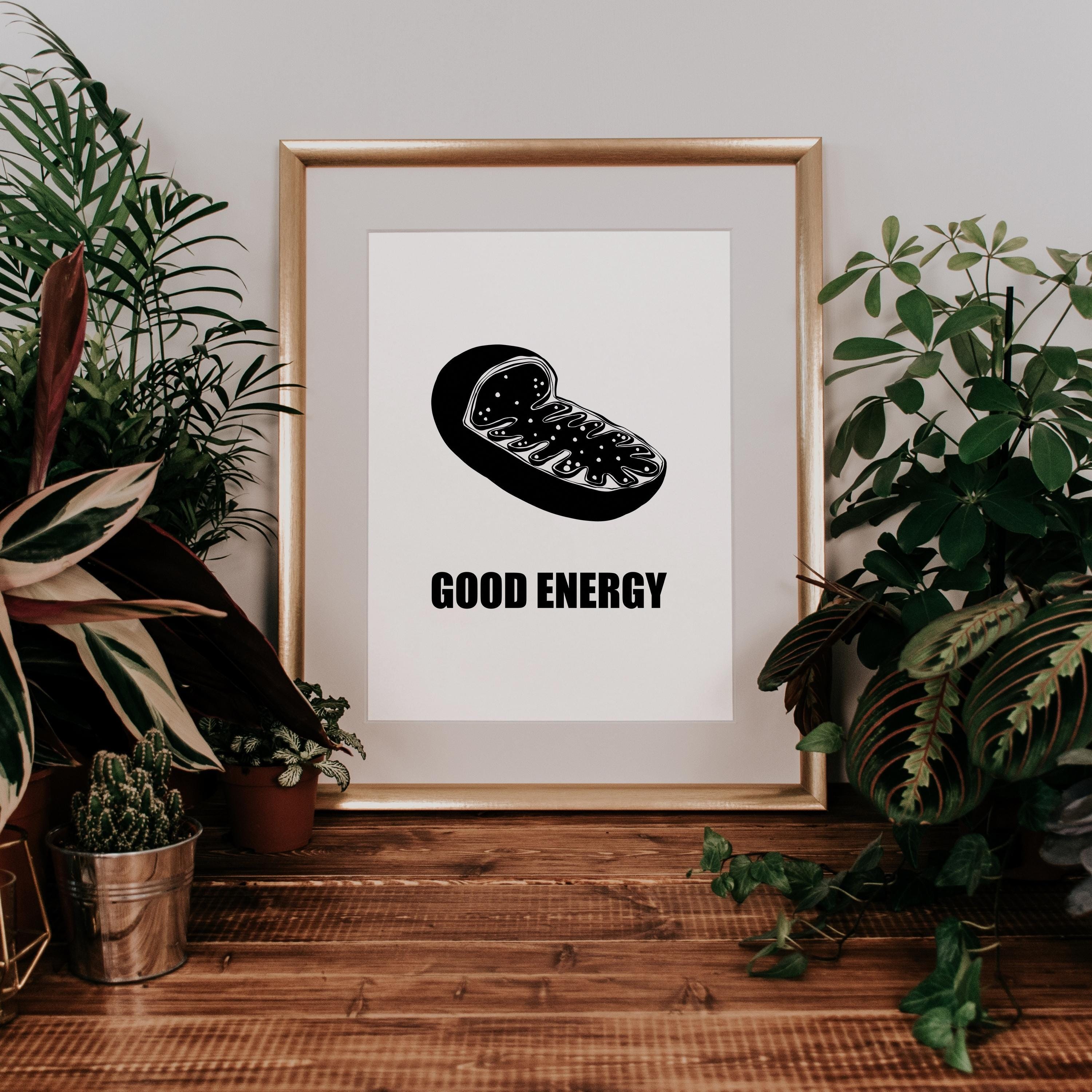 Motivation Quote Art Print Science Classroom Poster Good Energy ...