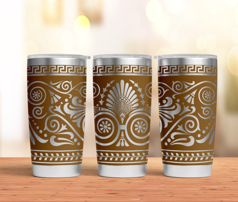Antique Pattern Tumbler Laser SVG, Engraved Tumbler, 20oz Tumbler Full ...