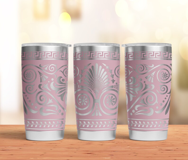 Antique Pattern Tumbler Laser SVG, Engraved Tumbler, 20oz Tumbler Full ...