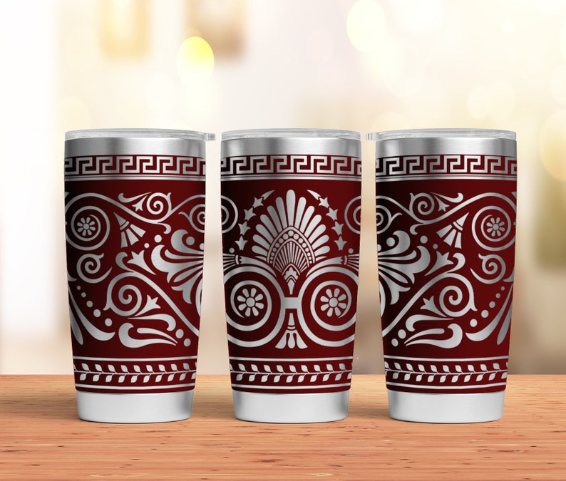 Antique Pattern Tumbler Laser SVG, Engraved Tumbler, 20oz Tumbler Full ...