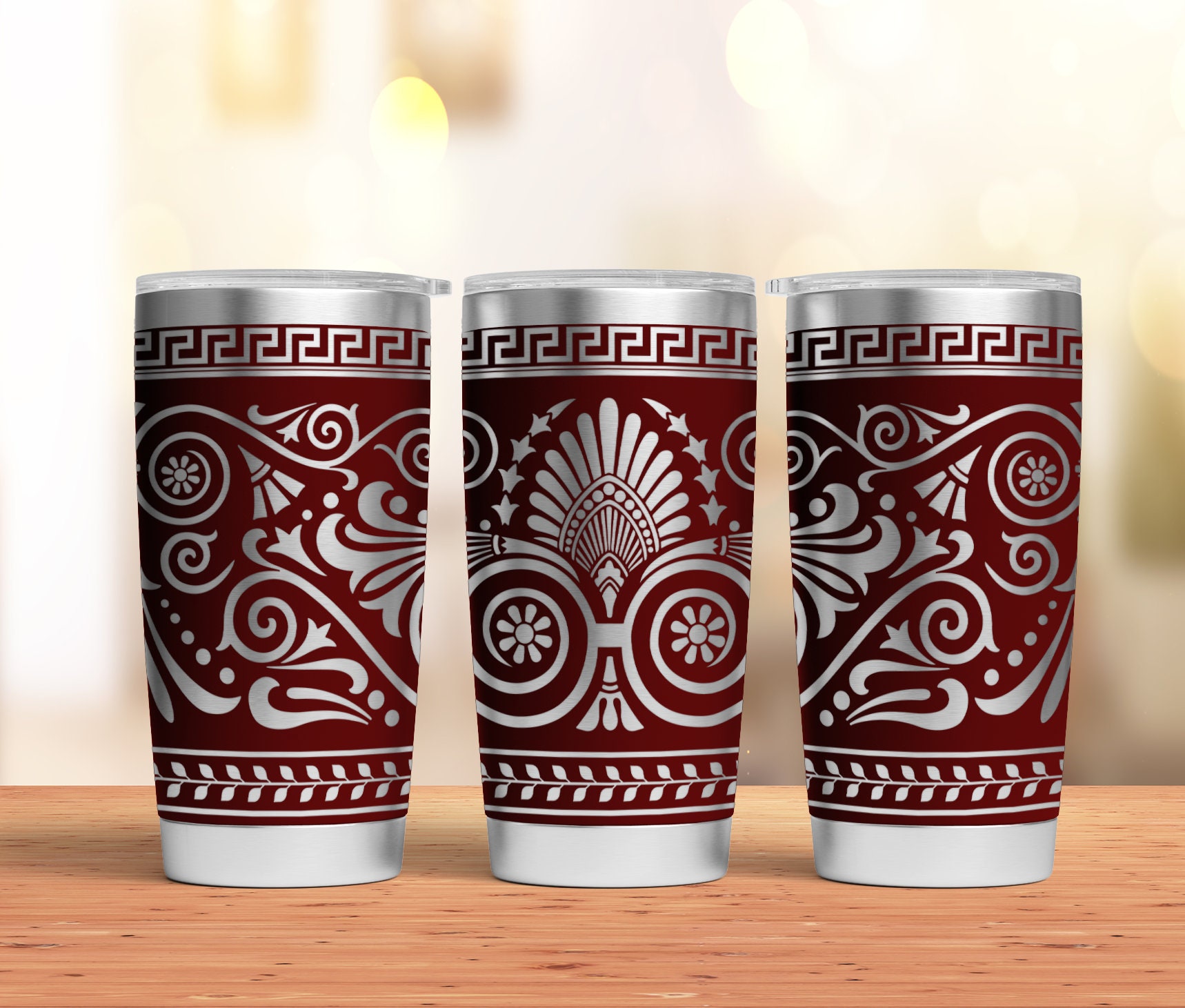 Antique Pattern Tumbler Laser SVG, Engraved Tumbler, 20oz Tumbler Full ...