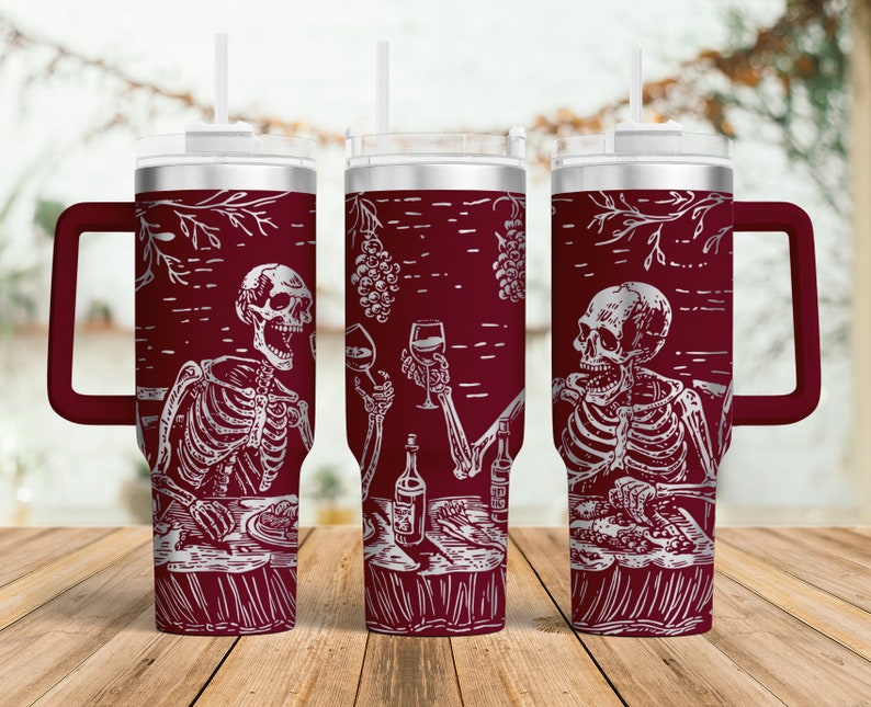Skeleton Party Tumbler Laser SVG, Engraved Tumbler, 40oz Tumbler Full ...