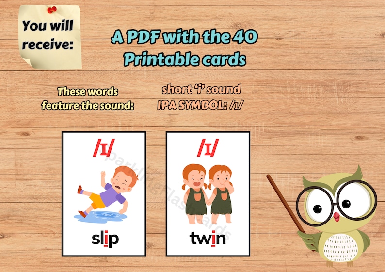 40 PHONICS FLASHCARDS of Short 'i' Ipa /ɪ/ Sound. Homeschooling ...