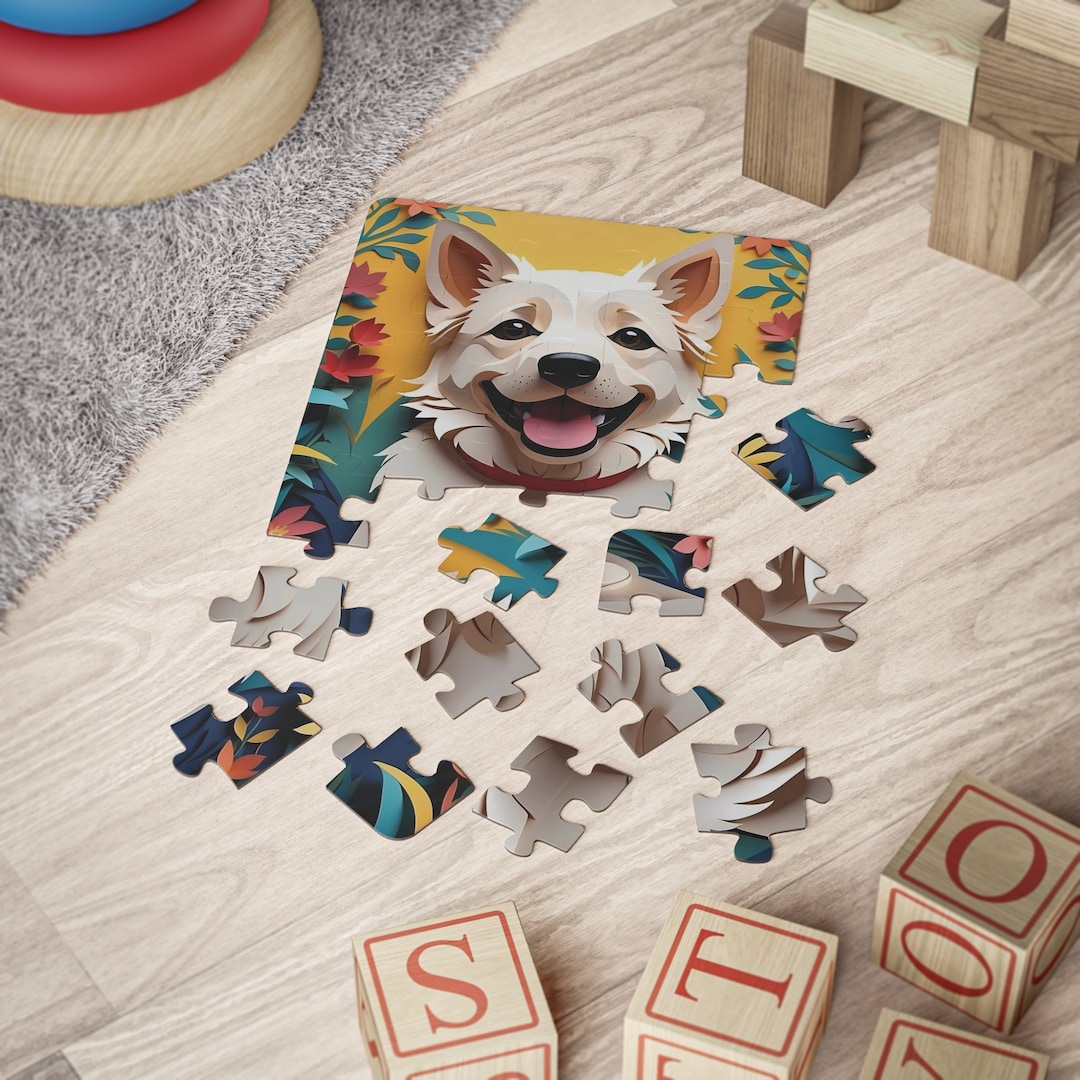 ANIMAL PUZZLE for KIDS Simple 30-piece Jigsaw Puzzle With Cute Dog ...