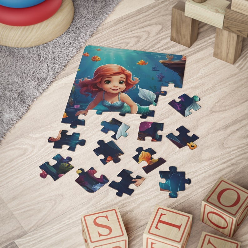 CUTE PUZZLE for KIDS Simple 30-piece Puzzle With a Baby Underwater ...
