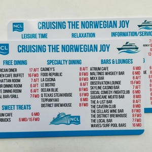 Norwegian Cruise Ship Deck Guide™ - Cruise Wayfinder Card - NCL ...