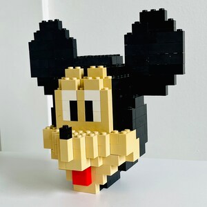 Lego Mickey Mouse and Minnie Mouse Head Statue / Lego Gift for Children ...