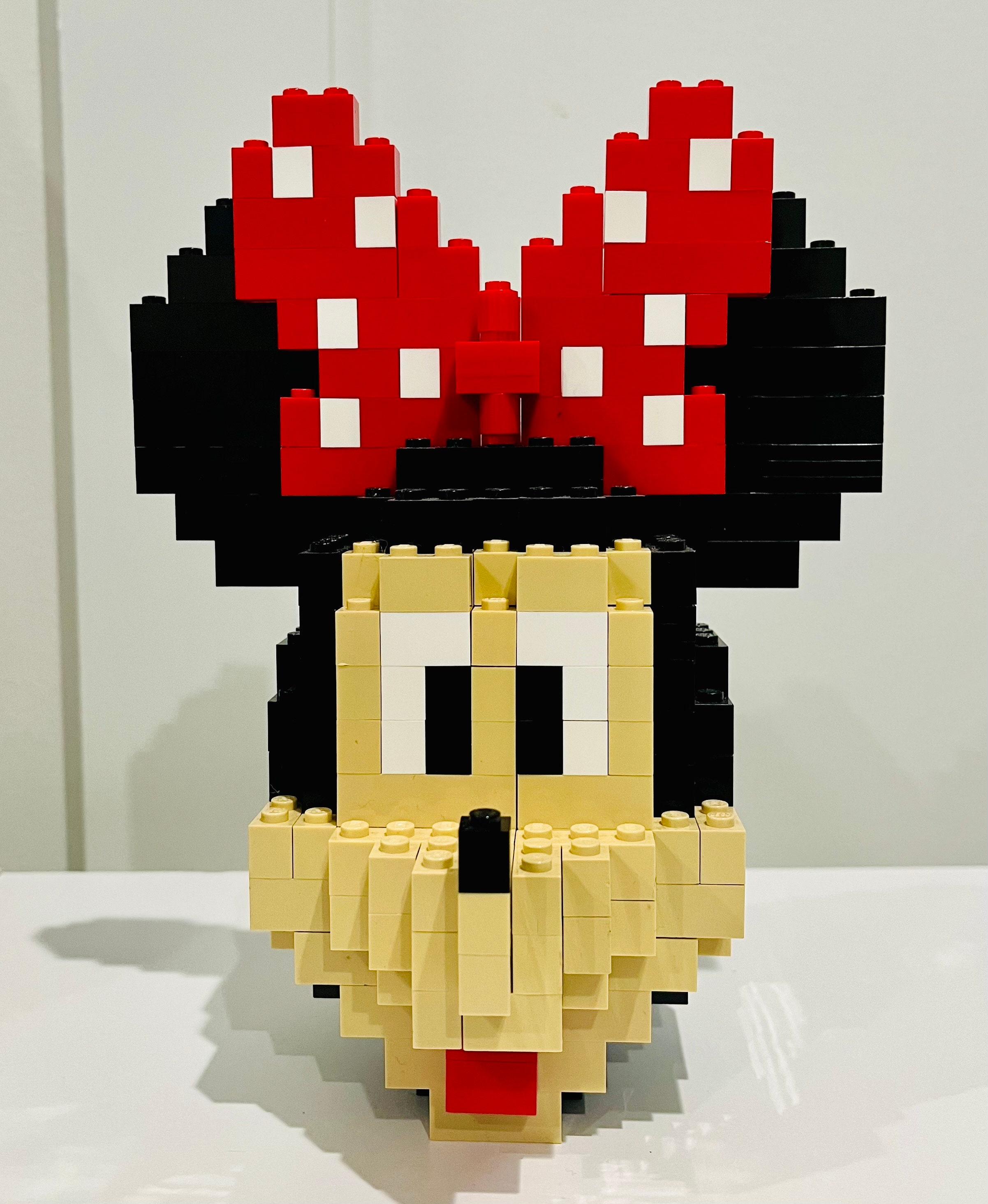 Lego Mickey Mouse and Minnie Mouse Head Statue / Lego Gift for Children ...
