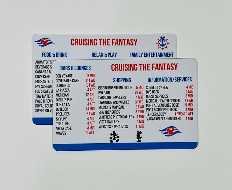 Deck Guide™ - Disney Cruise Ship - Disney Cruise Wayfinder Cards ...