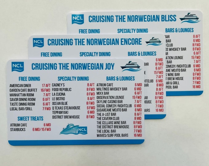 Norwegian Cruise Ship Deck Guide™ - Cruise Wayfinder Card - NCL ...
