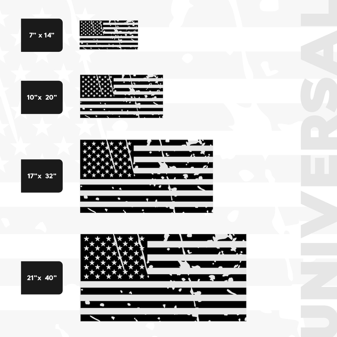 Distressed American Flag Decal Set UNIVERSAL - Etsy