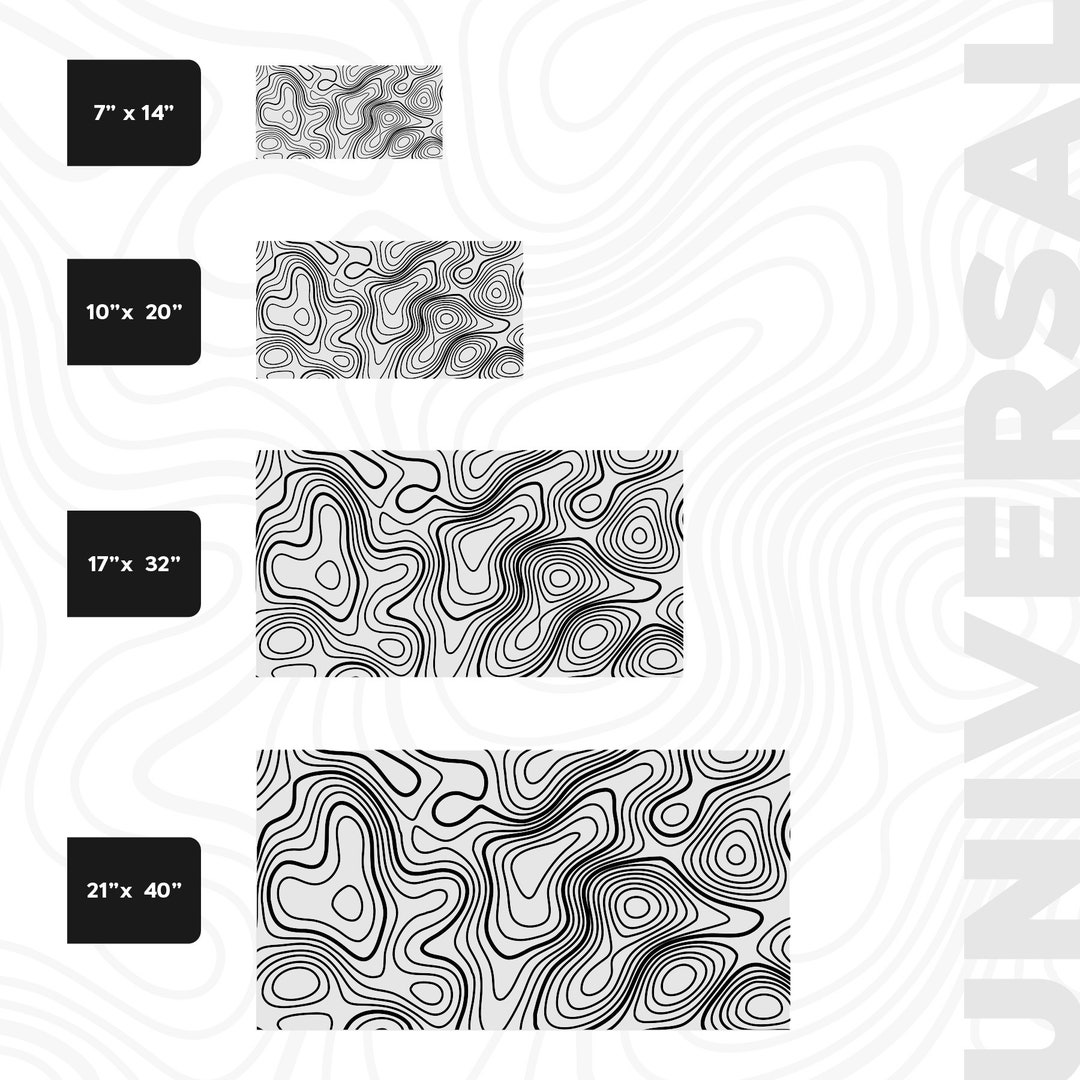 Topography Print Decal Set UNIVERSAL - Etsy