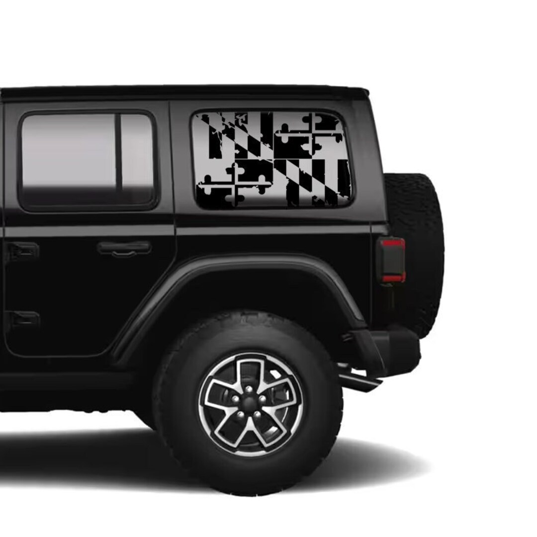 Distressed Maryland Flag Decal Set Jeep Wrangler - Etsy