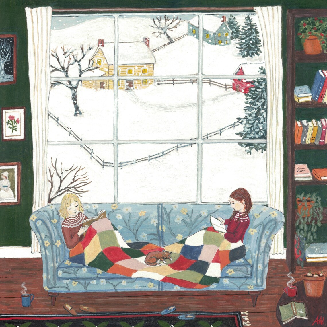 Snow Day - Greeting Card - Folded Card - Etsy