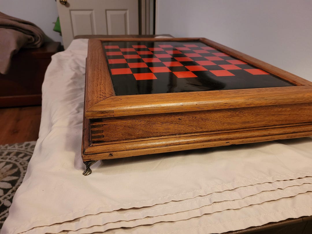 Late 19th Century Chess/checkers Game Board With Storage - Etsy