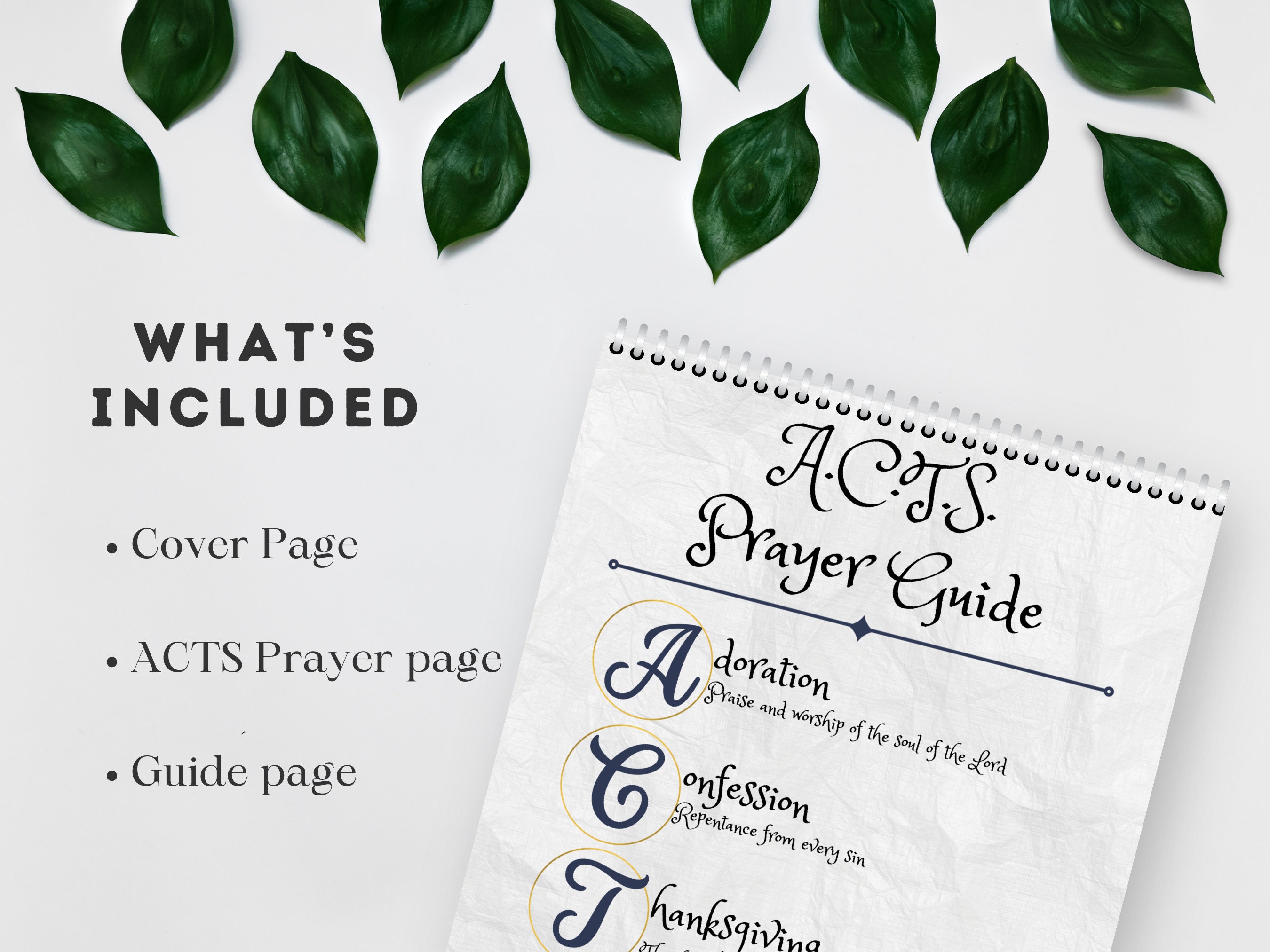 ACTS Prayer Guide Printable | Printable Prayer Journal Prayer Method ...