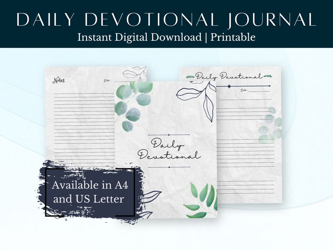Daily Devotional Journal | Printable Devotional Digital Daily ...