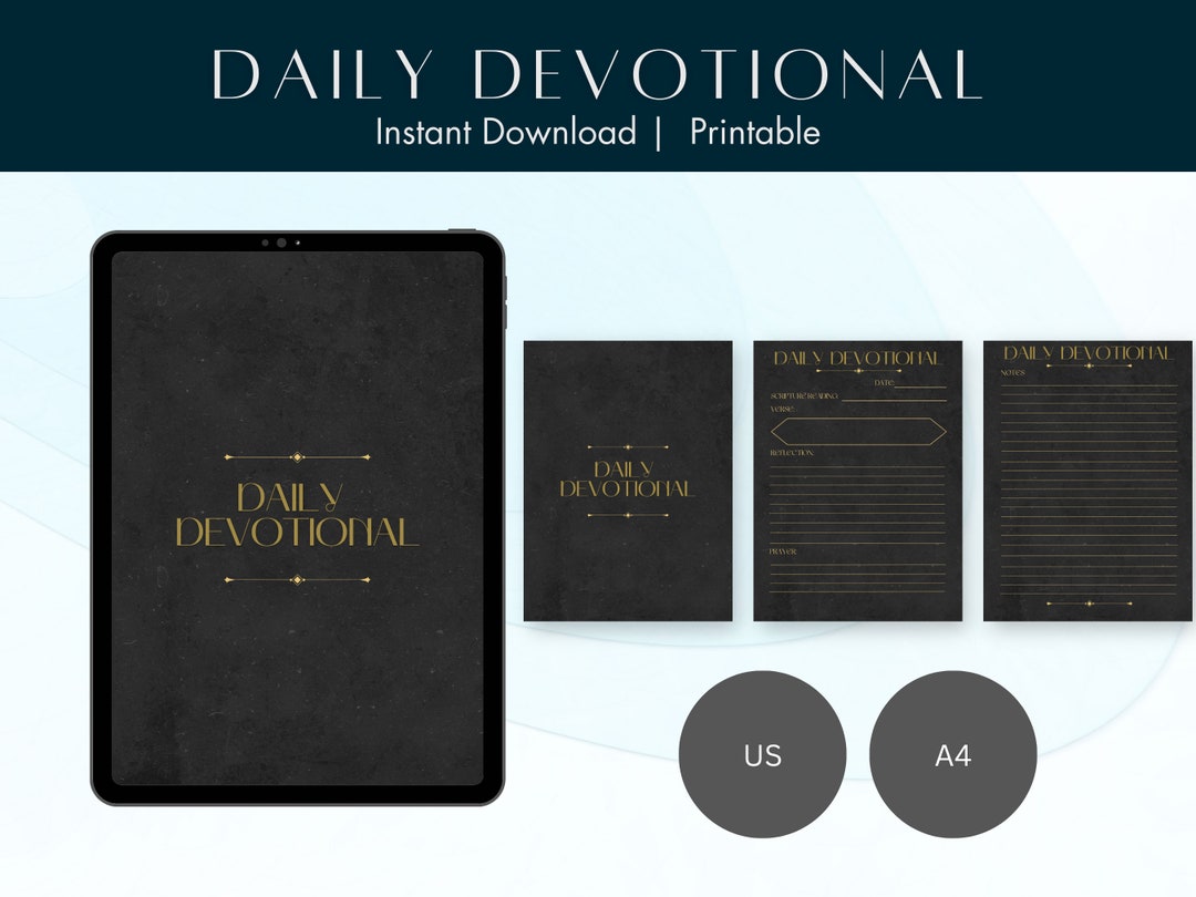 Daily Devotional Journal | Printable Daily Devotional Digital Daily ...