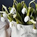 Snowdrop, Cold Porcelain Flower, Botanical Sculpture Snowdrops for Gift ...