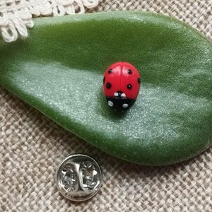 Ladybug Pin, Ladybug Miniature Brooch, Realistic Ladybird, Clay Ladybug ...
