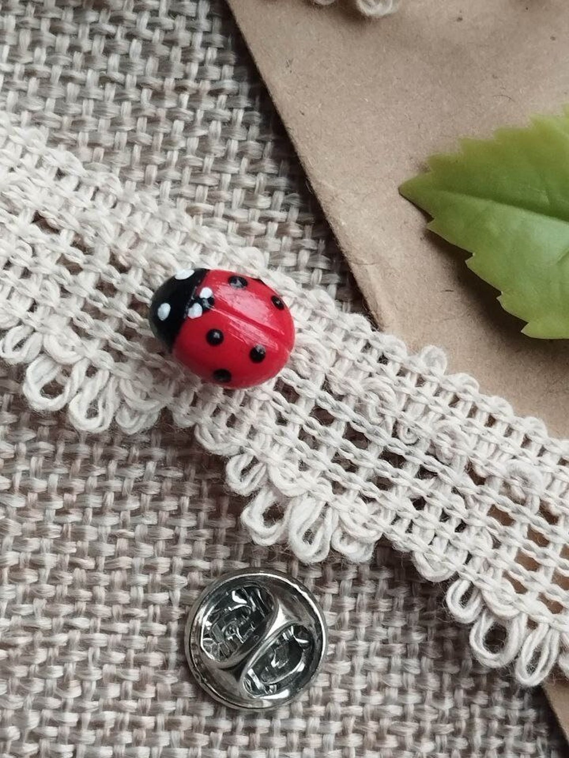 Ladybug Pin, Ladybug Miniature Brooch, Realistic Ladybird, Clay Ladybug ...