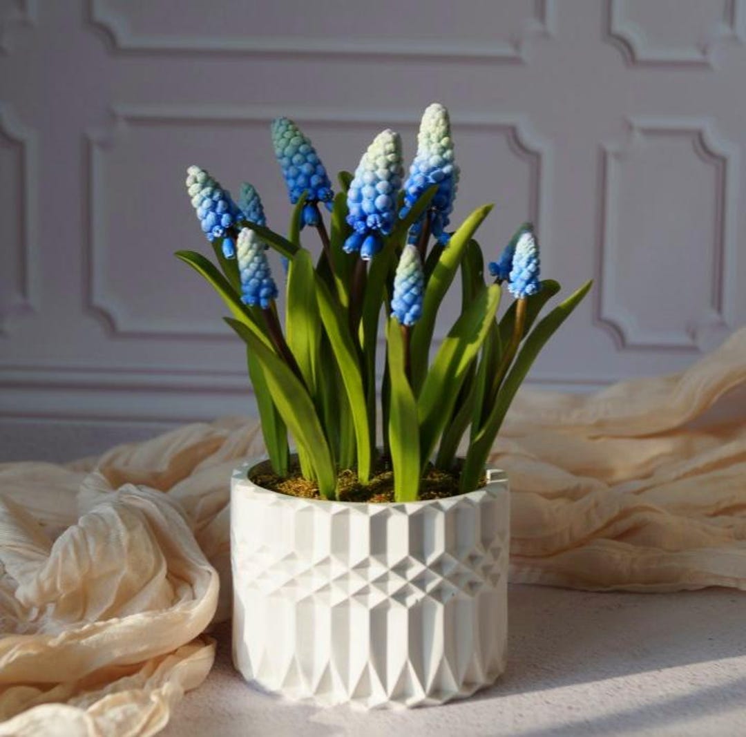 Cold Porcelain Muscari, Muscari for Gifts, Real Touch, Botanical ...