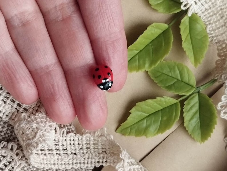 Ladybug Pin, Ladybug Miniature Brooch, Realistic Ladybird, Clay Ladybug ...