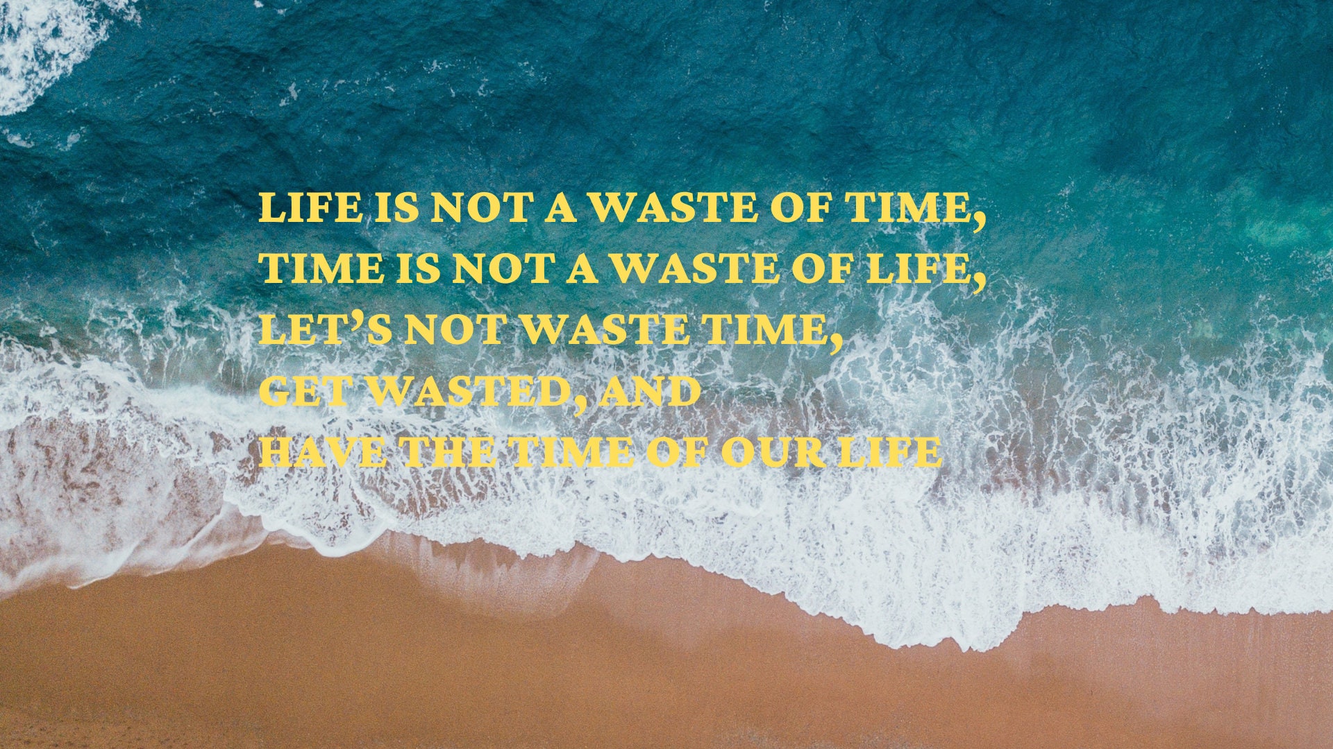 Life is Not a Waste of Time Time is Not a Waste of Life - Etsy
