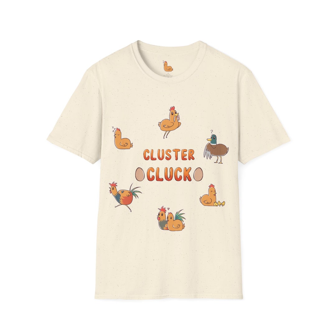 Cluster Cluck Cute Chibi Chicken Unisex Softstyle T-shirt - Etsy
